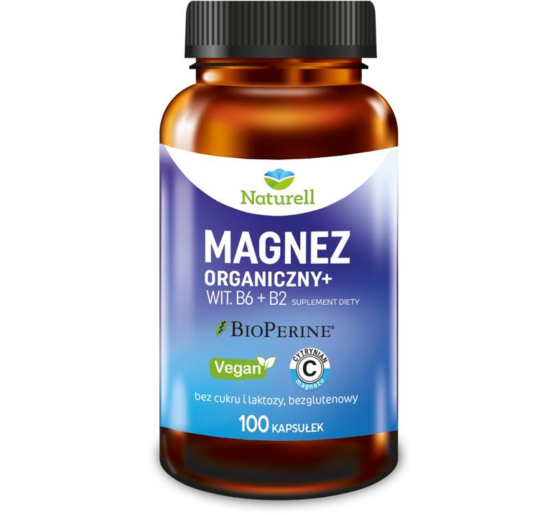Naturell Magnez organiczny+ (50 kapsułek) | Produkty Naturell